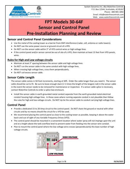 FPT Models - Waterline Controls™